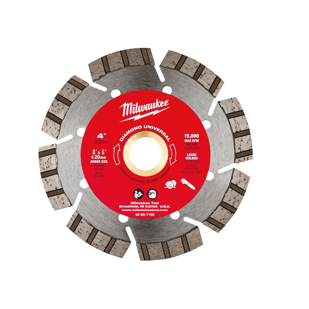 Milwaukee 4 in. Diamond Universal Segmented-Turbo – Capital Tools USA